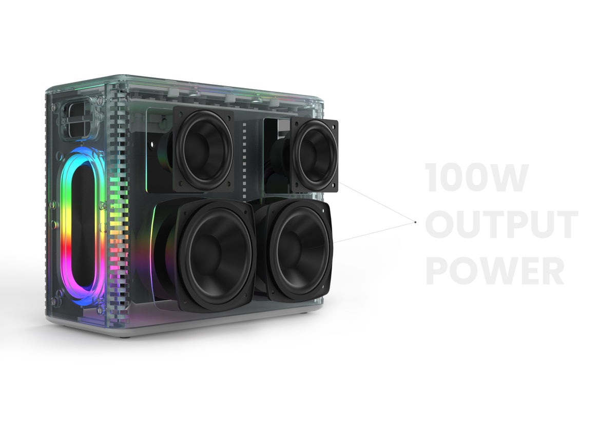 HiFuture MusicBox Wireless Karaoke Speaker with 100W Output Power, TWS ...