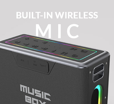 HiFuture MusicBox Wireless Karaoke Speaker with 100W Output Power, TWS ...